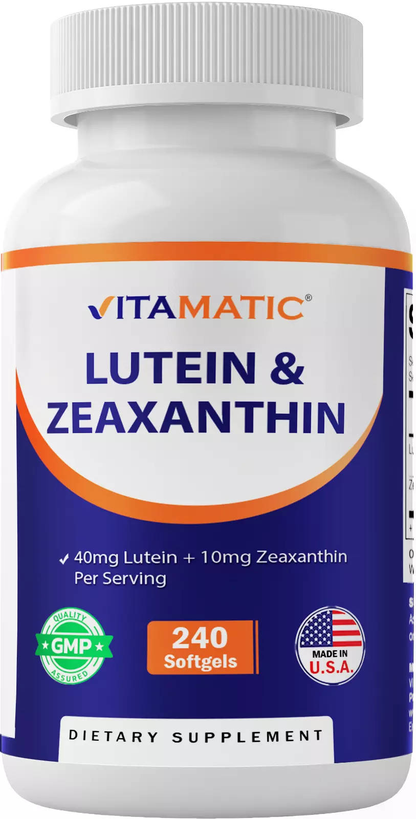 Vitamatic Lutein 40mg with Zeaxanthin 10mg, Eye Health Support ...
