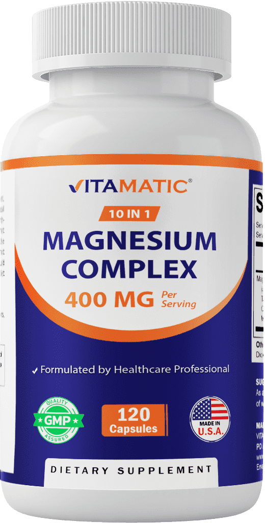 Vitamatic Magnesium Complex 400mg, 10 Forms for Muscle Nerve Heart ...