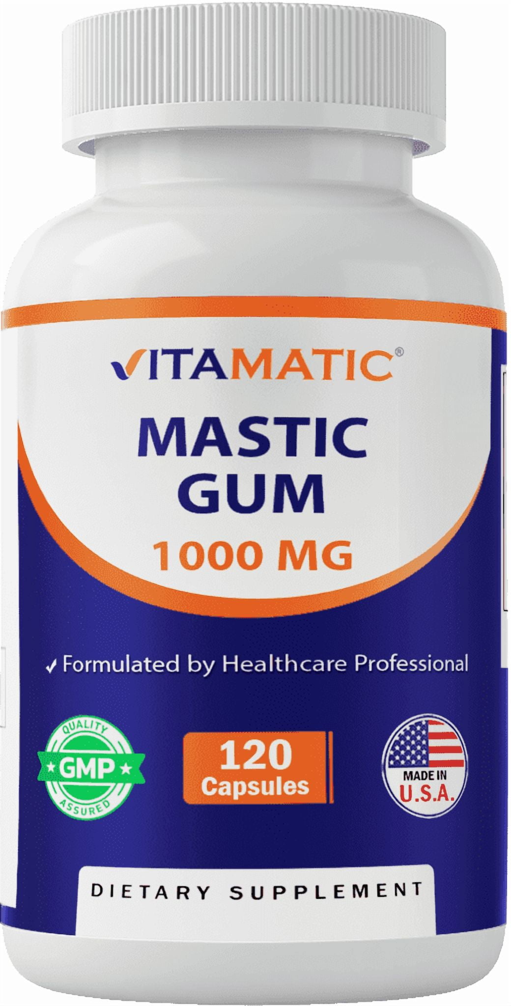 Vitamatic Mastic Gum 1000mg per Serving Capsules Supports Digestive ...