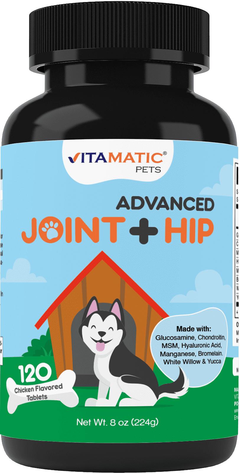 Vitamatic Maximum Strength Pet Chewable Support - Joint & Hip Health ...