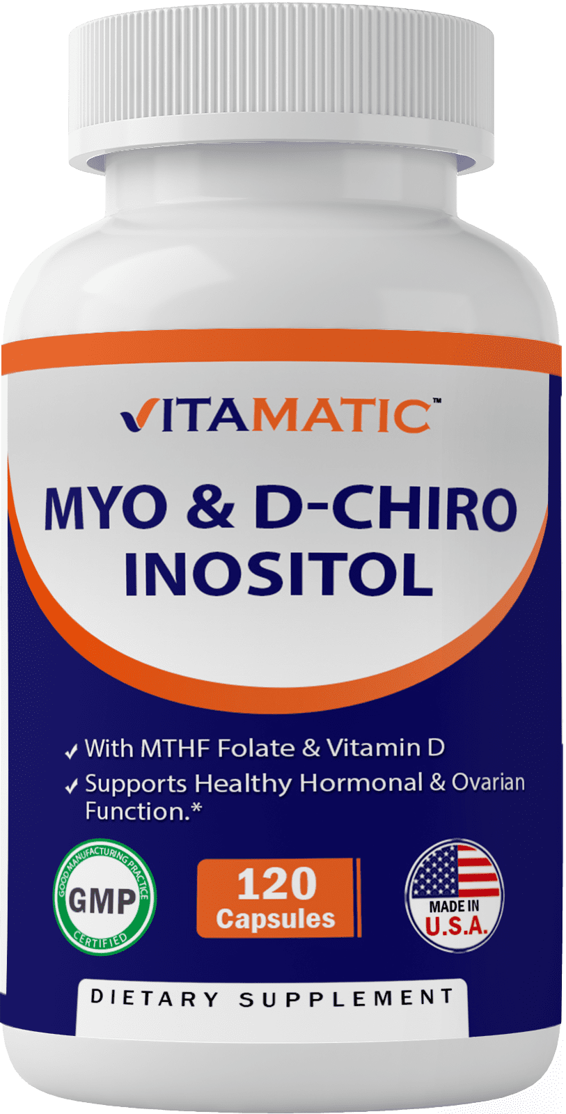 Vitamatic Myo-Inositol & D-Chiro Inositol Plus Folate and Vitamin D ...