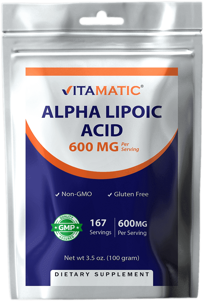 Vitamatic Pure Alpha Lipoic Acid (ALA) 600mg Per Serving - 167 Servings ...