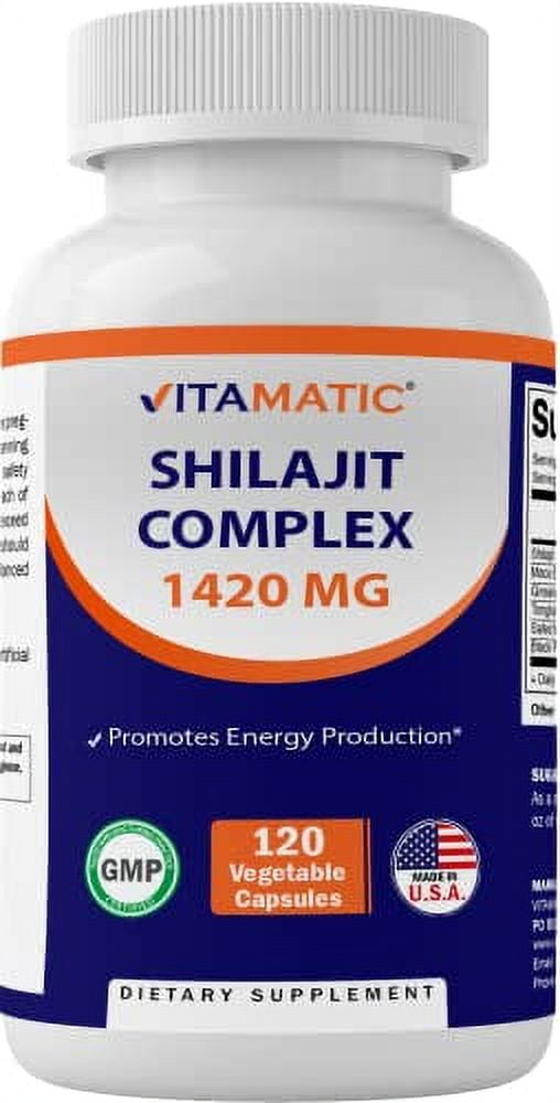 Vitamatic Shilajit Complex Supplement - Pure Energy Booster - 1420mg ...