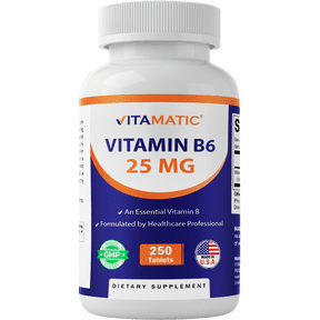 Best Naturals Vitamin B6 25mg Tablets, 120 Count, Immune Support ...