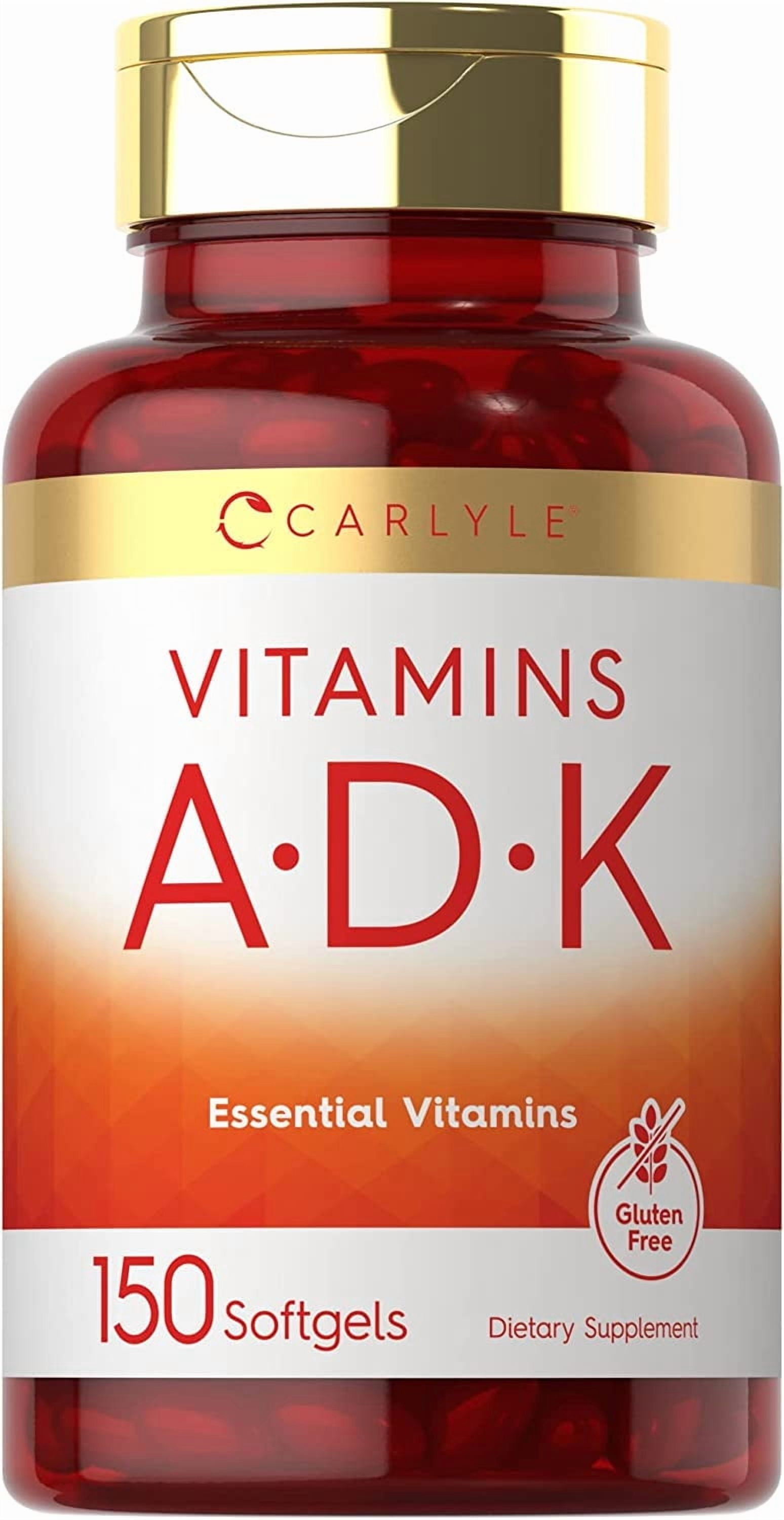 Carlyle Vitamin ADK Softgels 150 for Daily Nutrition - Walmart.com