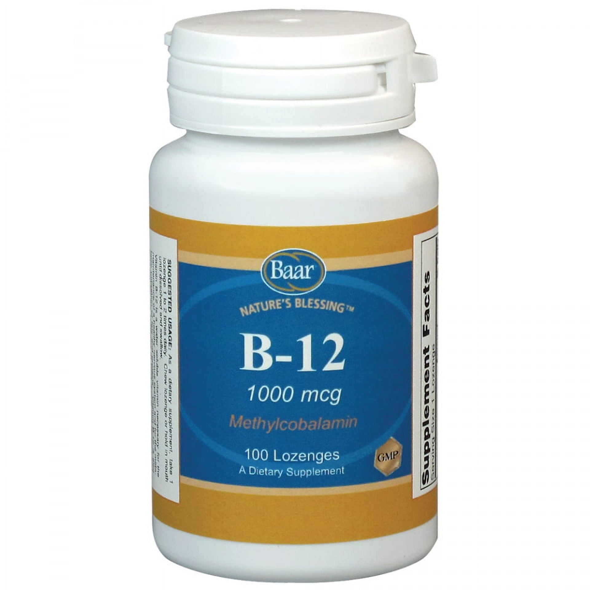 Vitamin B-12, 1,000 mcg - 100 lozenges - Walmart.com