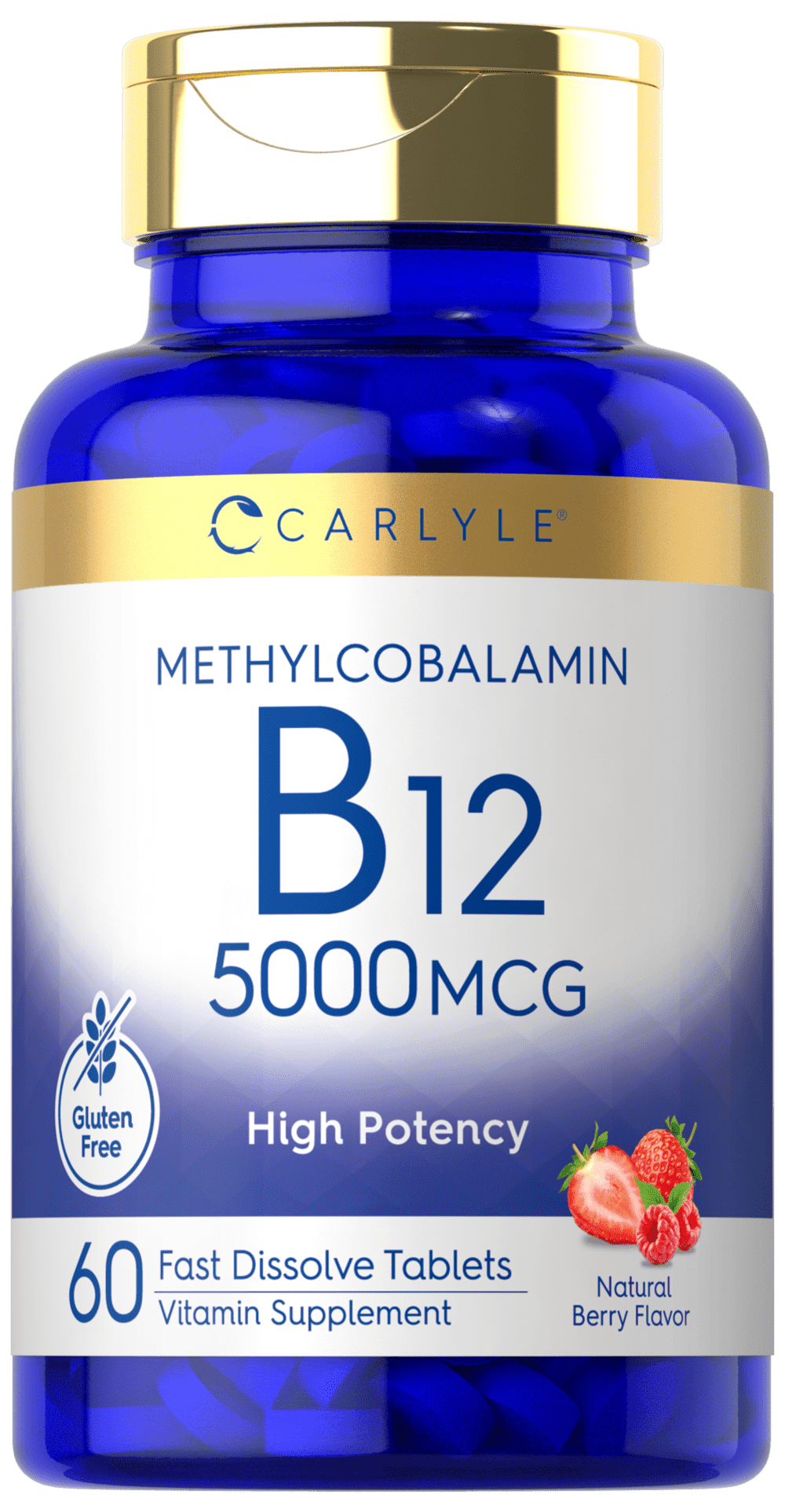 Carlyle Vitamin B12 5000mcg Tablets, Methylcobalamin Supplement ...