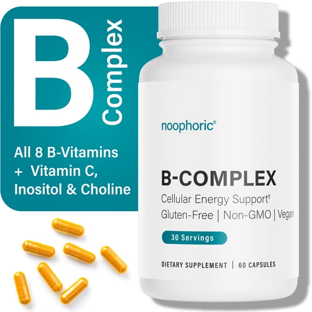 Vitamin B Complex - B1, B2, B3, B5, B6, B7, B9, B12, C, Inositol ...