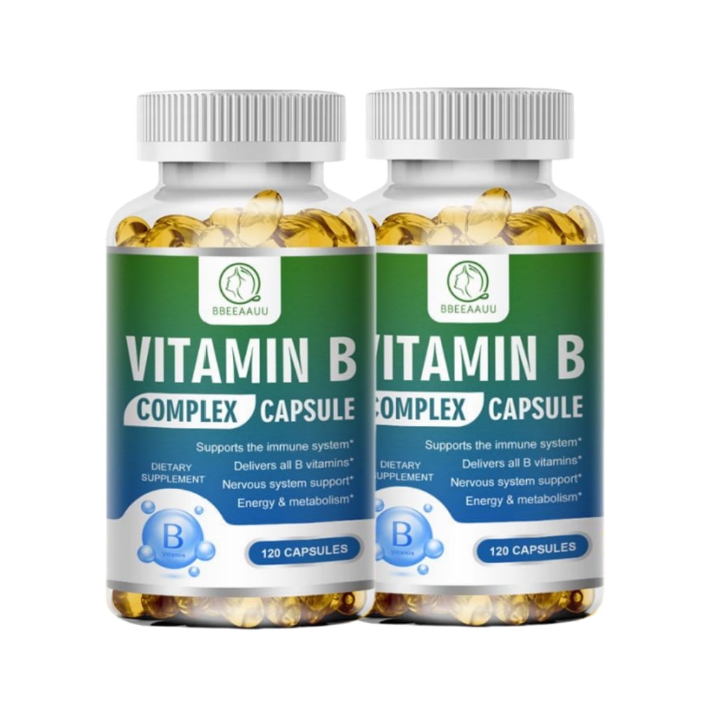 Vitamin B Complex Capsule (B12, B1, B2, B3, B5, B6, B7, B9, Folic Acid ...