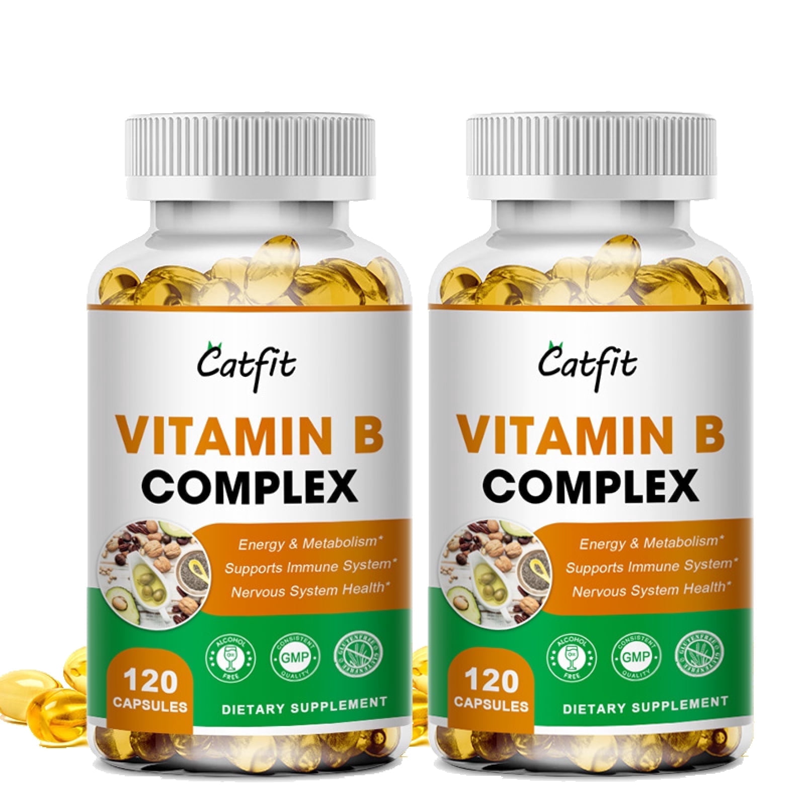 Vitamin B Complex Capsules, with Vitamin B1, B2, B3, B6, Biotin (B7 ...