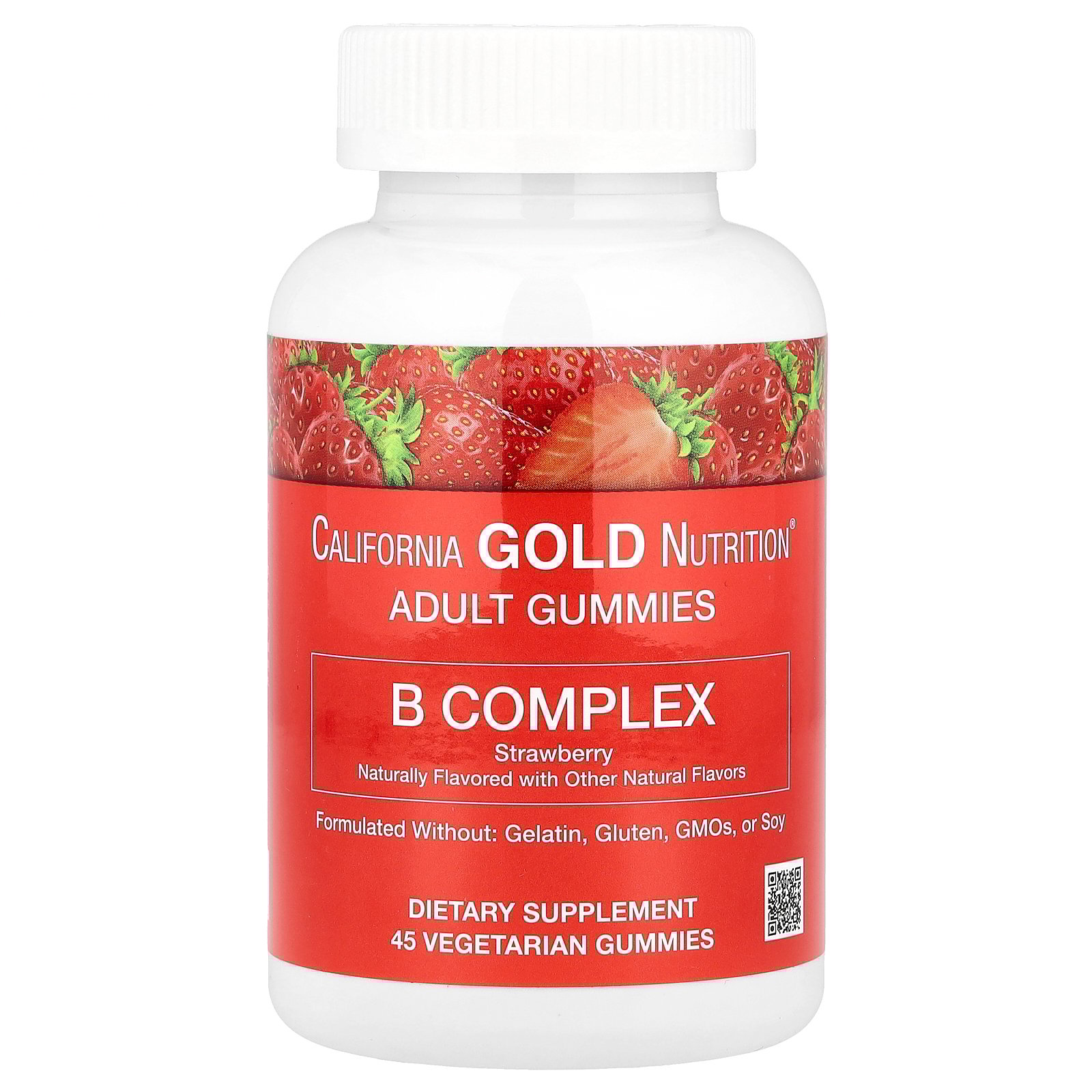 California Gold B Complex Gummies, B6, B12, Niacin, Folate, Biotin ...