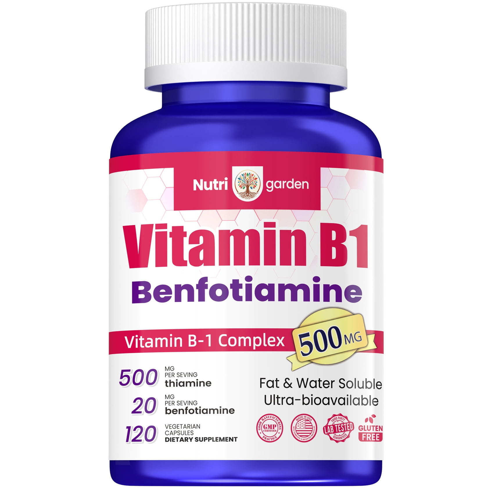 Vitamin B1 500 mg 120 Capsules - Walmart.com
