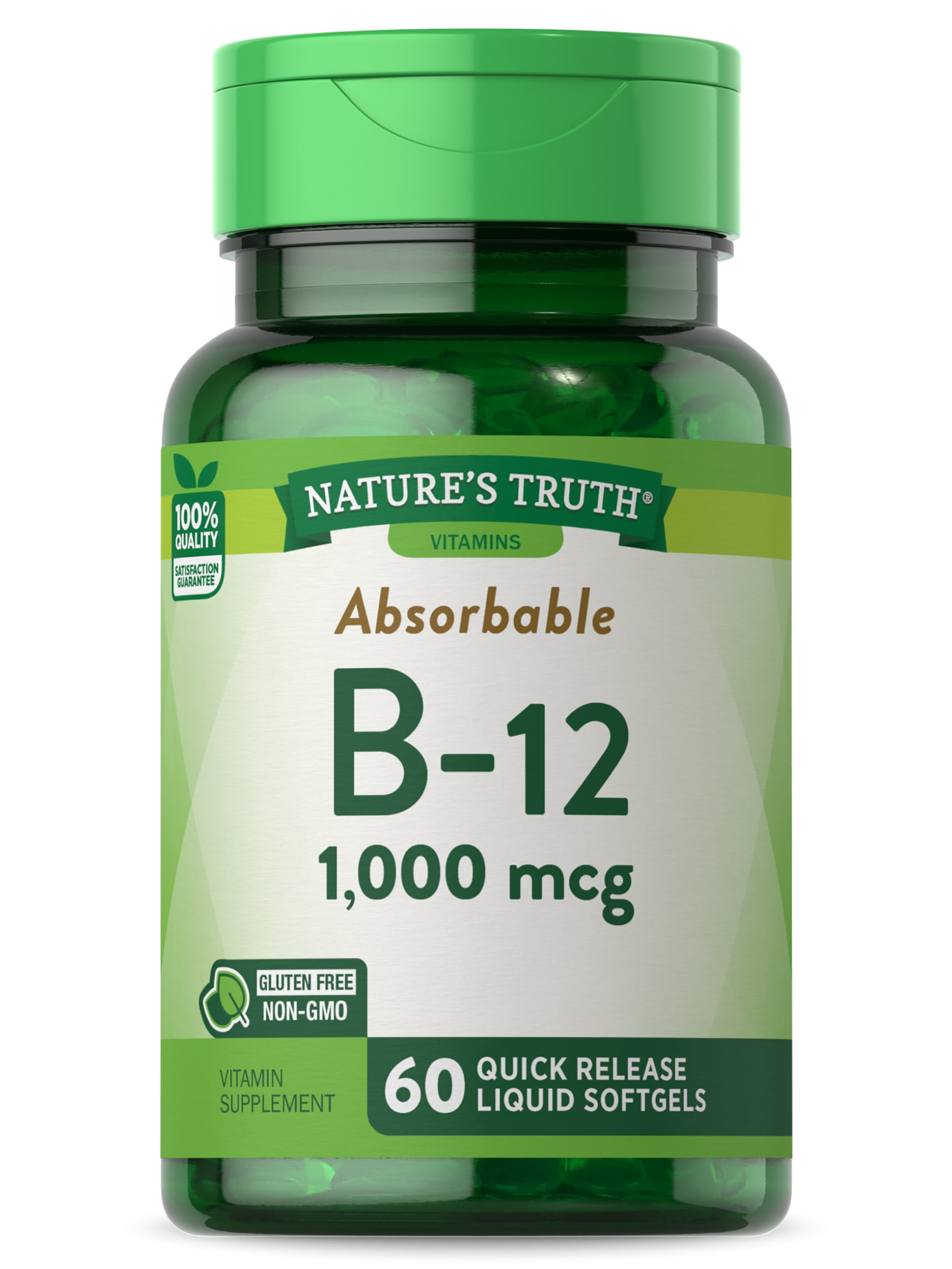 Vitamin B12 | 1000 mcg | 60 Softgels | Non-GMO & Gluten Free Supplement ...