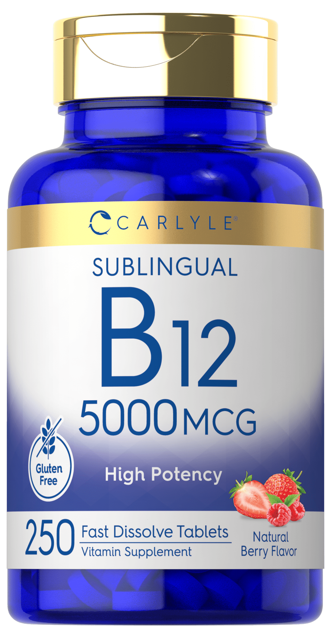 Carlyle Vitamin B12 5000mcg, Berry Flavor, Vegetarian Tablets ...