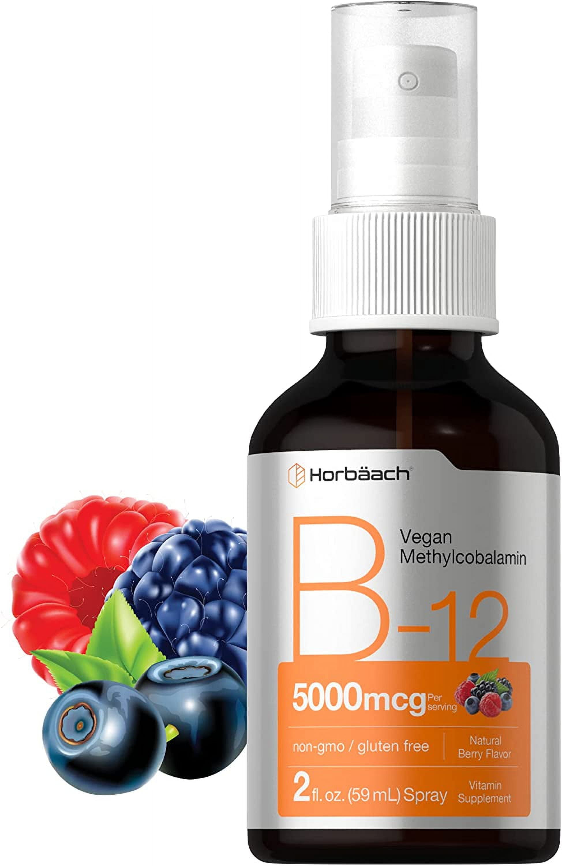 Vitamin B12 Methylcobalamin Spray | 2 oz | Vegetarian Supplement ...
