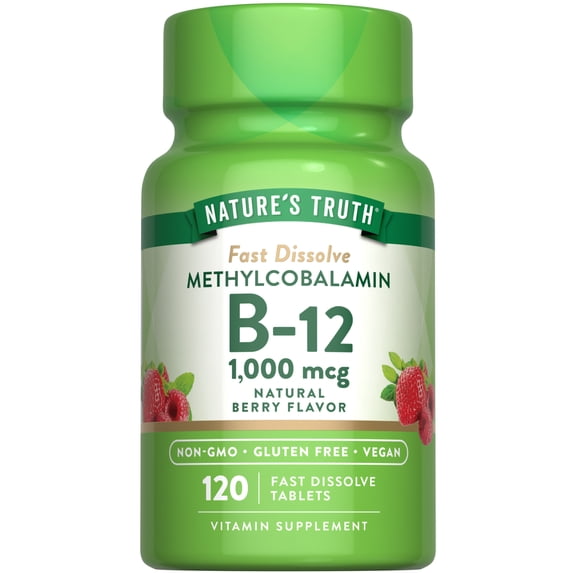 Nature's Truth, Vitamin B12 Sublingual Tablets, 1000 mcg, 120 ct ...