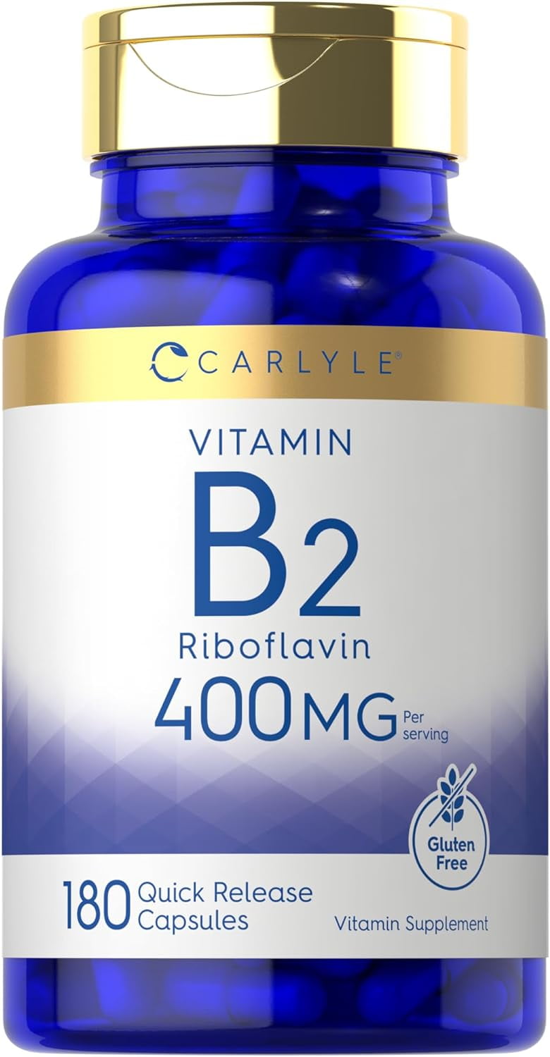 Carlyle Vitamin B2 Riboflavin 400mg, 180 Vegetarian Capsules - Walmart.com