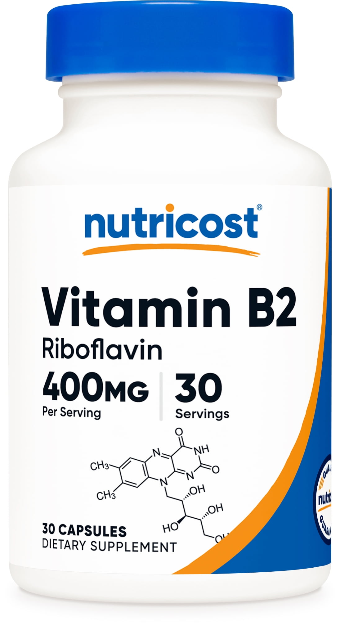 Vitamin B2 (Riboflavin) Capsules (400 MG) (30 Capsules) - Walmart.com