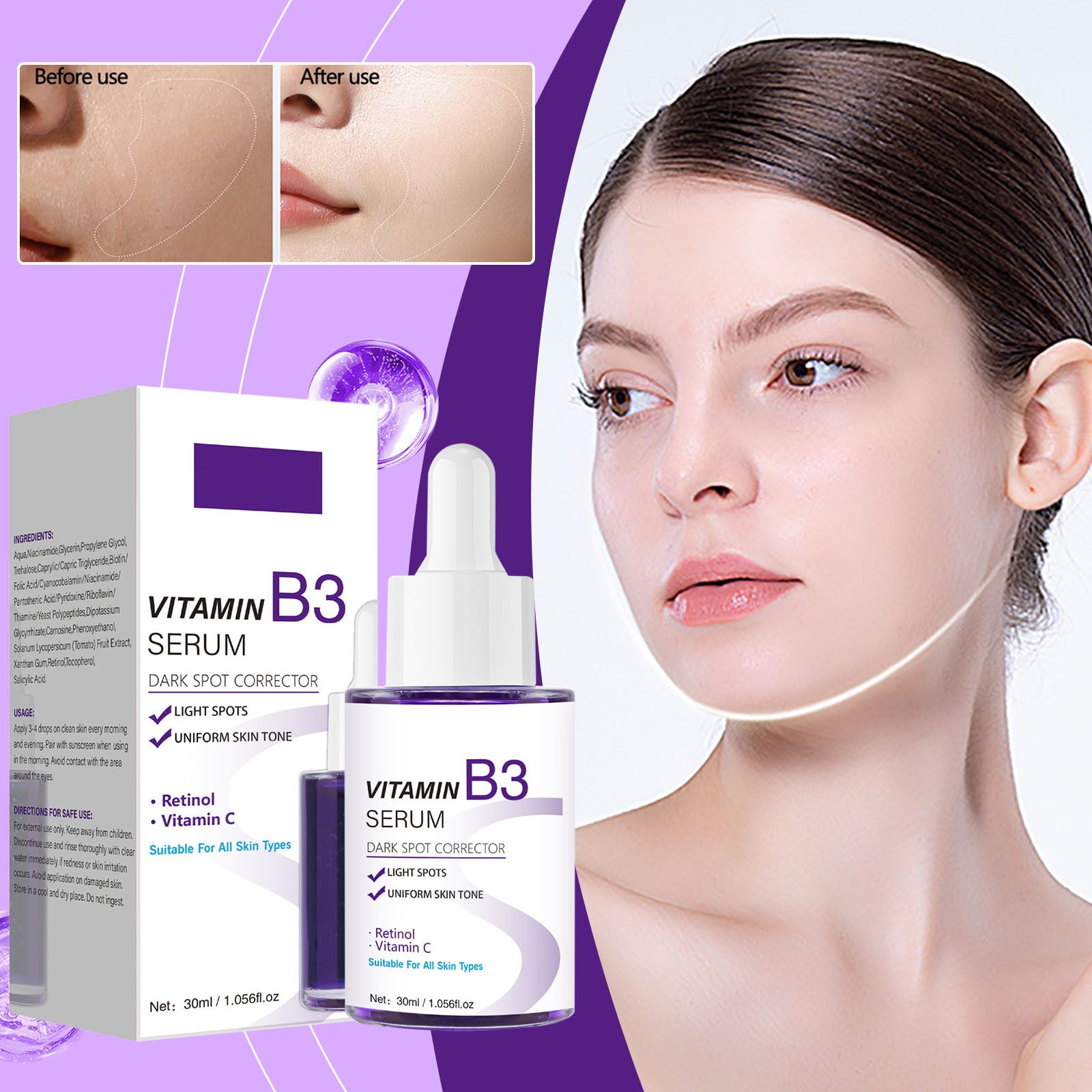 Vitamin B3 Serum Solution A Dark Correction Agent With Resist-aging ...