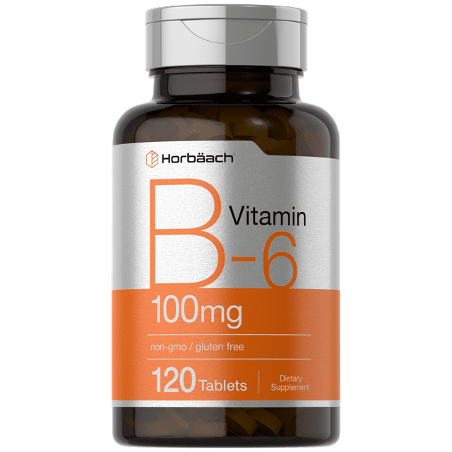 Vitamin B6 100mg | 120 Vegetarian Tablets | Pyridoxine HCl | Vegetarian, Non-GMO & Gluten Free ...
