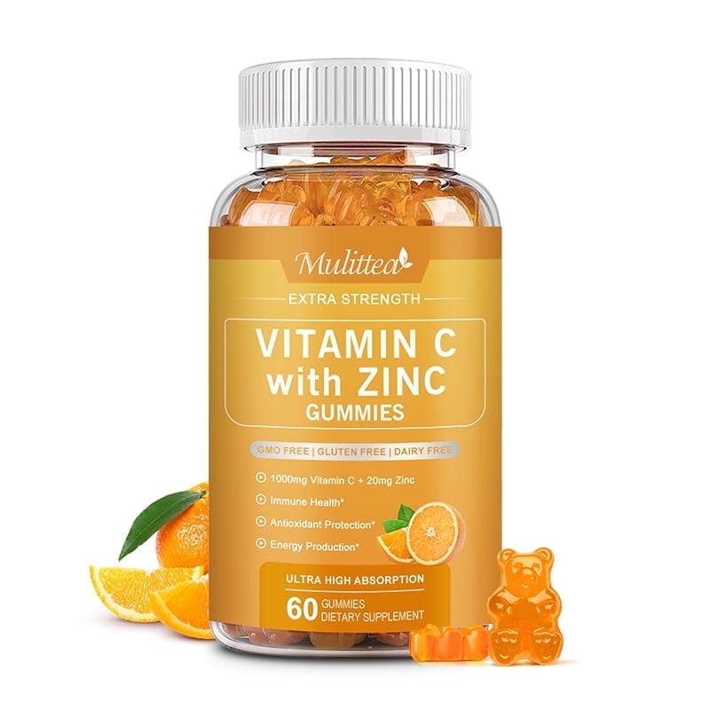 Vitamin C 1000 mg Gummies - with Zinc 60Gummies (2 per Serving) - For ...