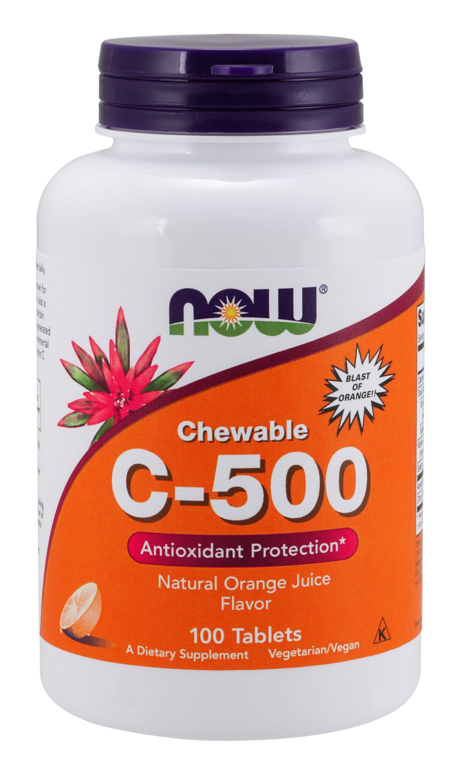 Vitamin C-500 Chewable AJH3 Orange 100 Chewable Tablets - Walmart.com