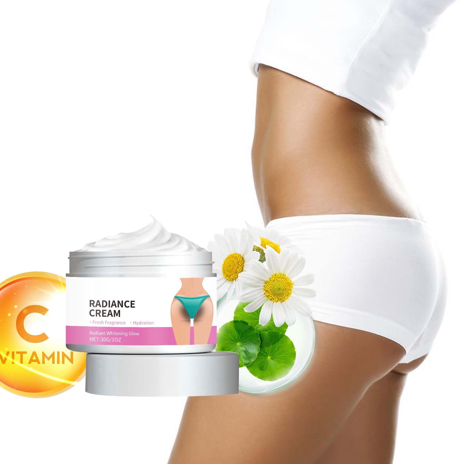 Vitamin C Brightening Body Lotion - 30g for Delicate Areas, Evens Skin ...
