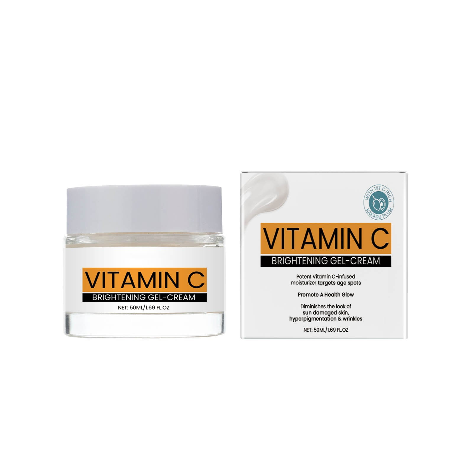 Vitamin C Brightening Gel-Cream 50ml/1.69fl.oz (Pack of 3) - Potent ...