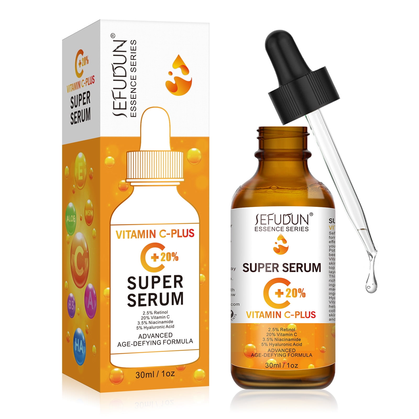 Vitamin C Concentrated Face Serum with Hyaluronic Acid – All Natural ...