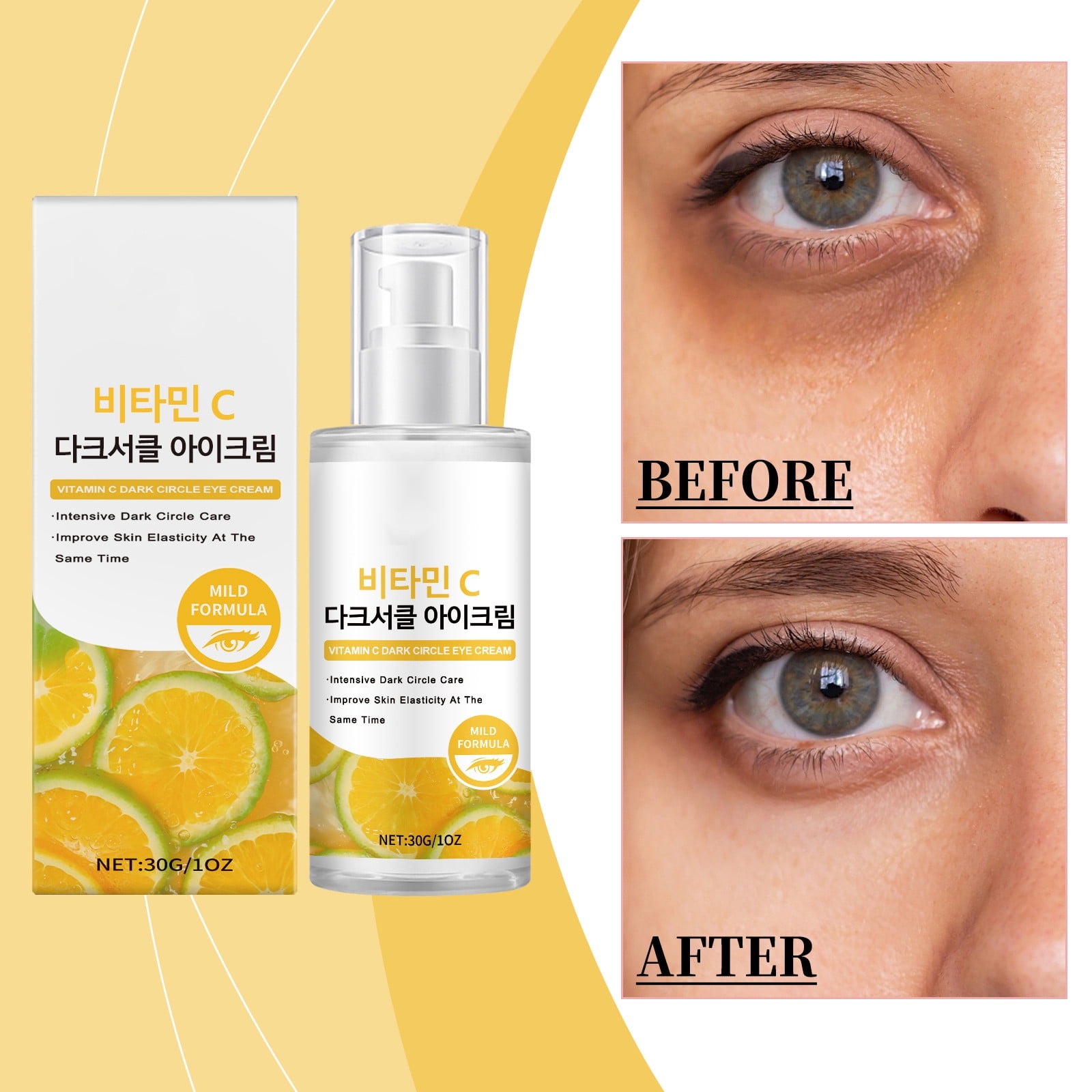 Vitamin C Eye Cream for Dark Circles - Brightening & Moisturizing Under ...
