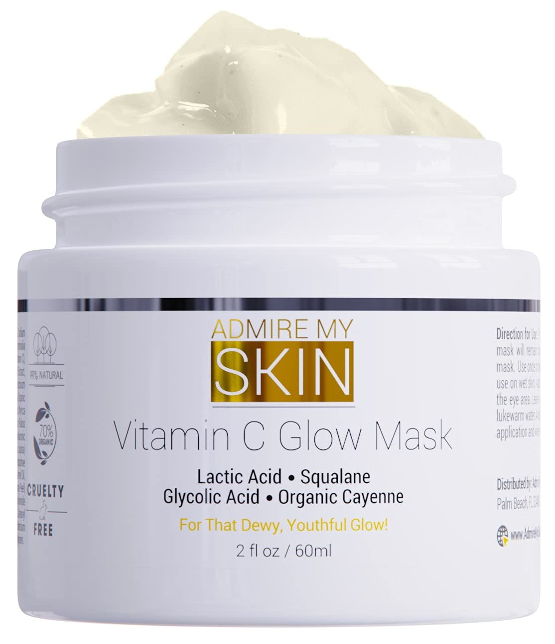 Vitamin C Mask for Face - Brightening Face Masks Care Contains Glycolic ...