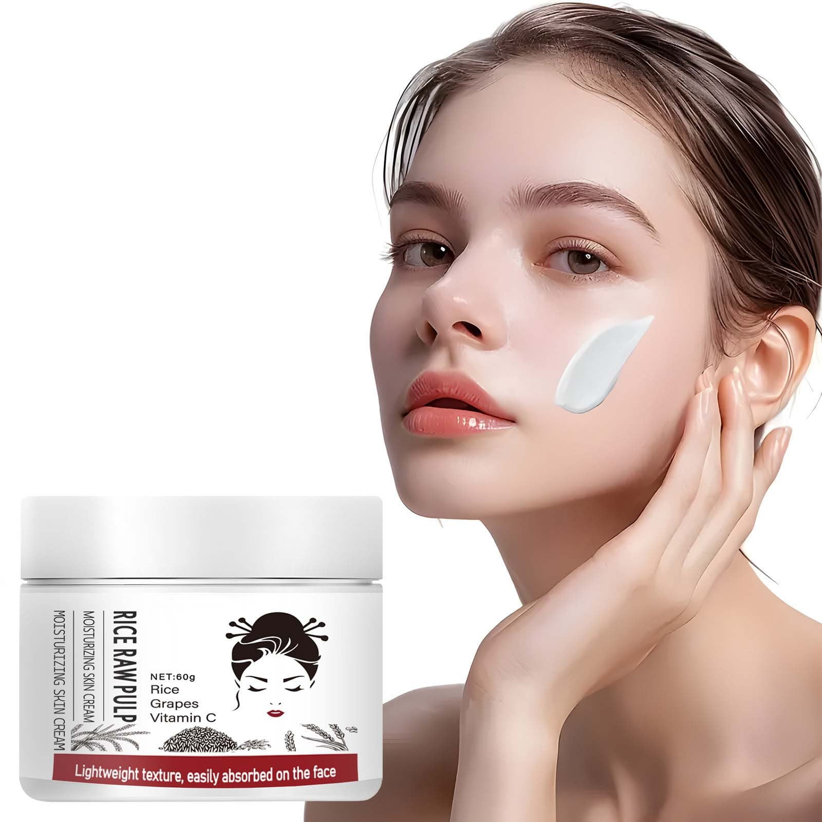 Vitamin C Rice Ferment Face Cream 60g - Brightening Moisturizing Anti ...