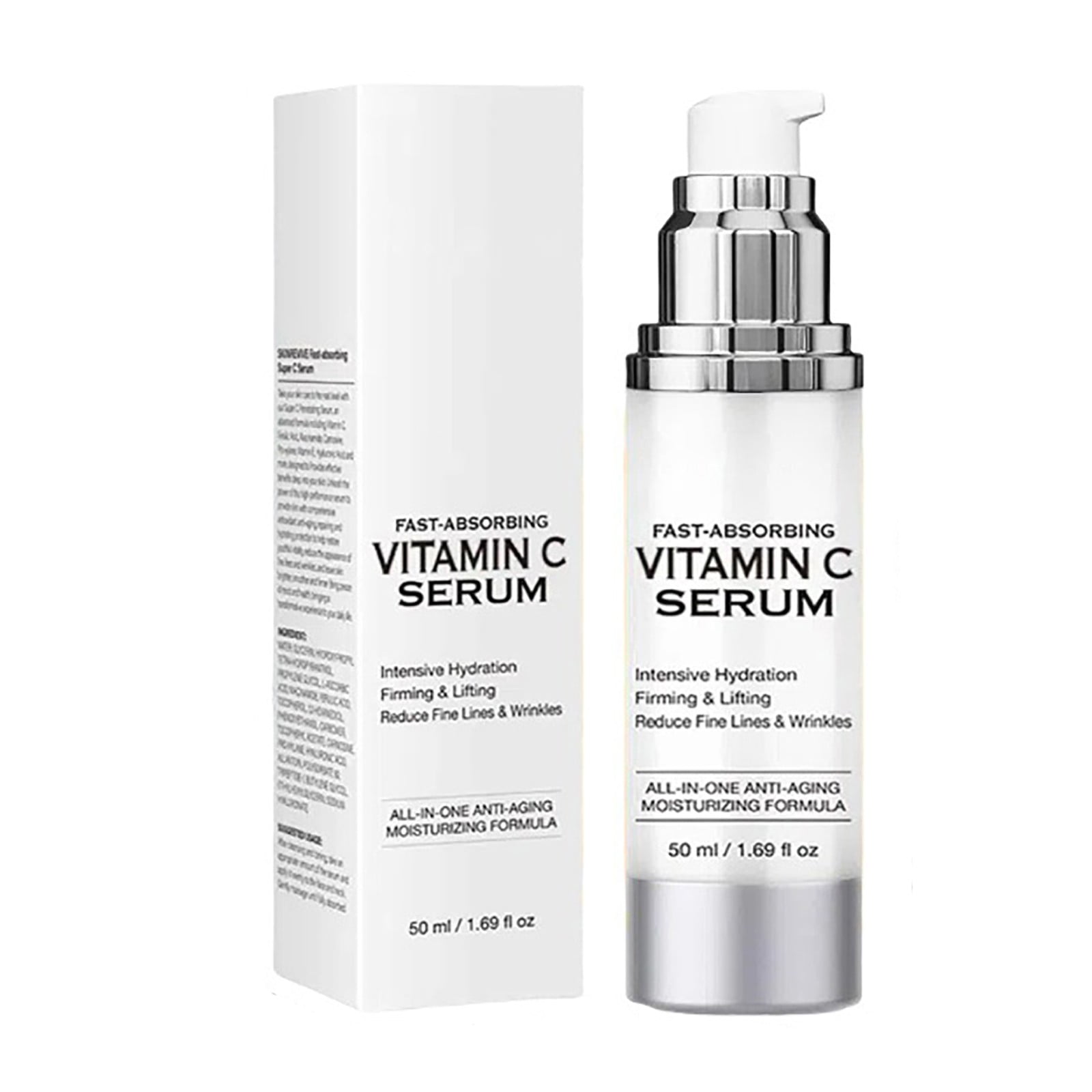 Vitamin C Serum for Face Wrinkle & Age Spots Reduction: All-In-One Hydrating Anti-Aging Formula ...