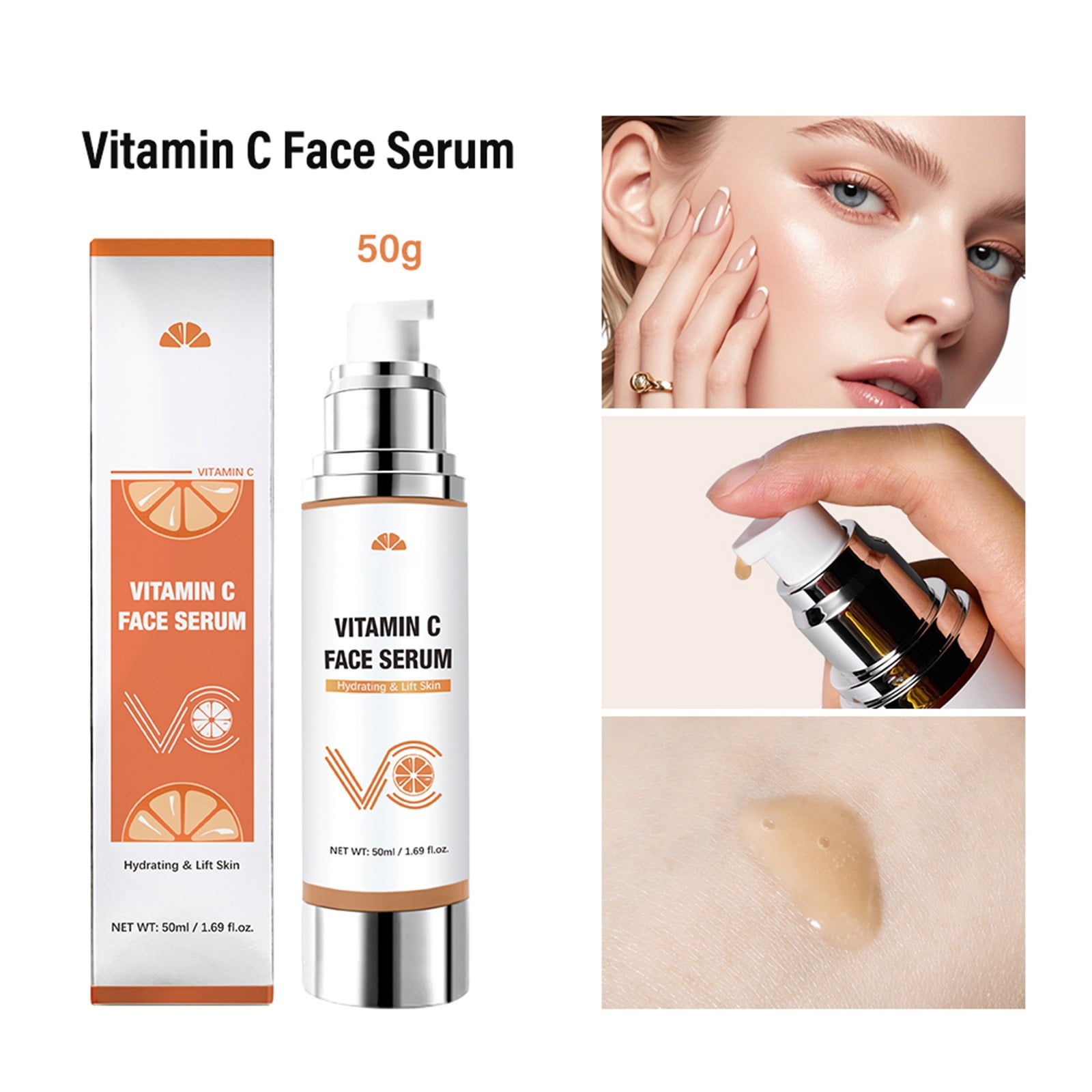 Vitamin C Serum Lightweight Hydrating Formula Brightens Skin Firms Texture Improves Elasticity ...