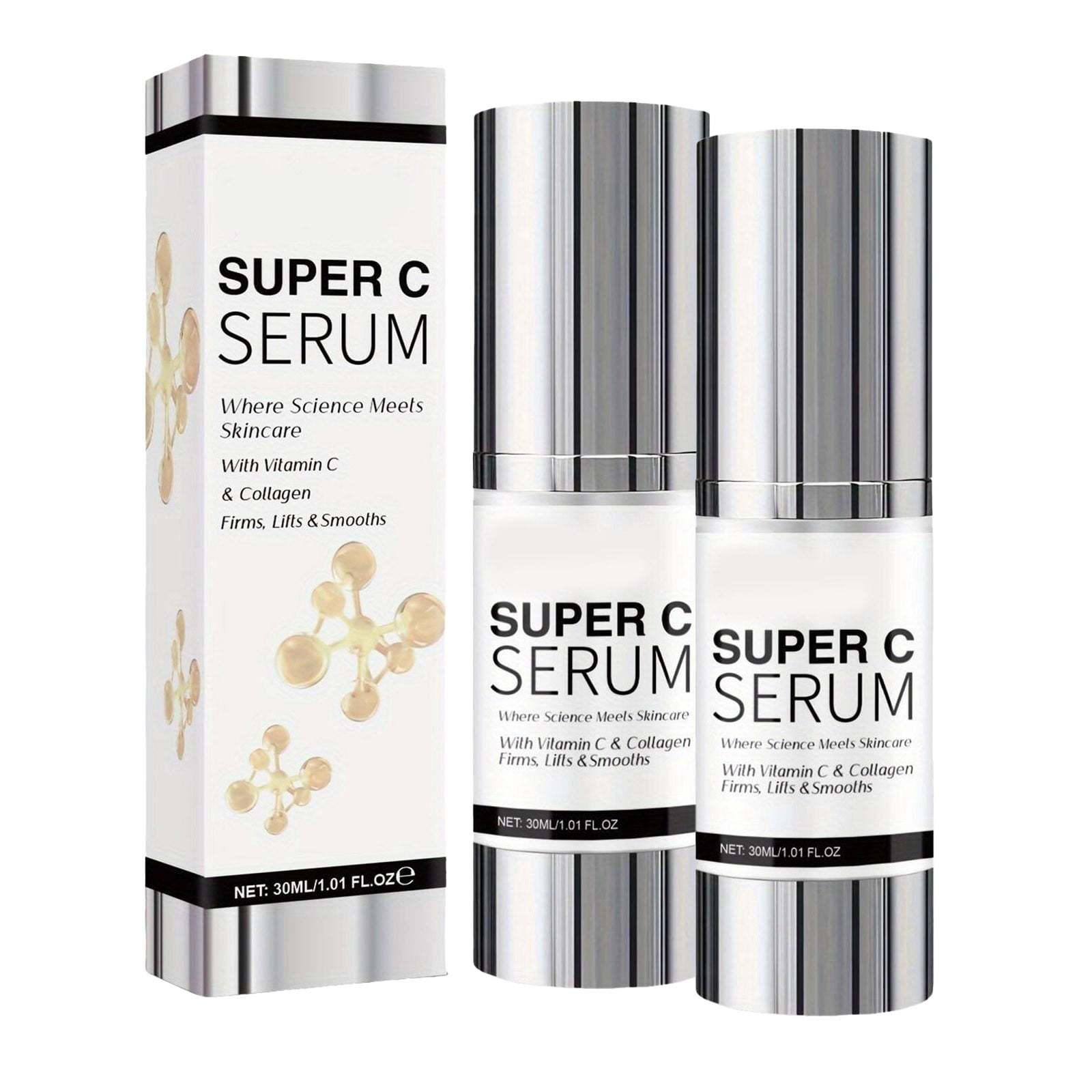 Vitamin C Serum for Women Over 70: Super Vitamin C, Hyaluronic Acid, Vitamin E, Caffeine ...