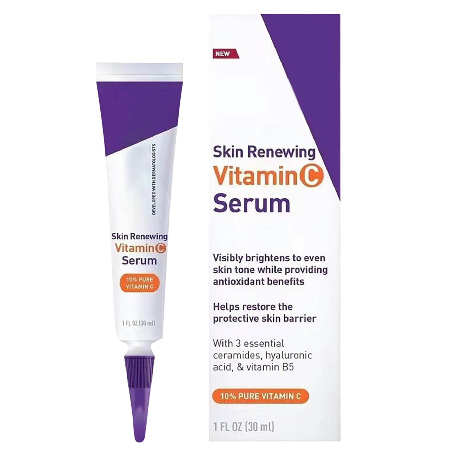 Vitamin C Serum with Hyaluronic Acid and Vitamin B5, Skin Serum for ...