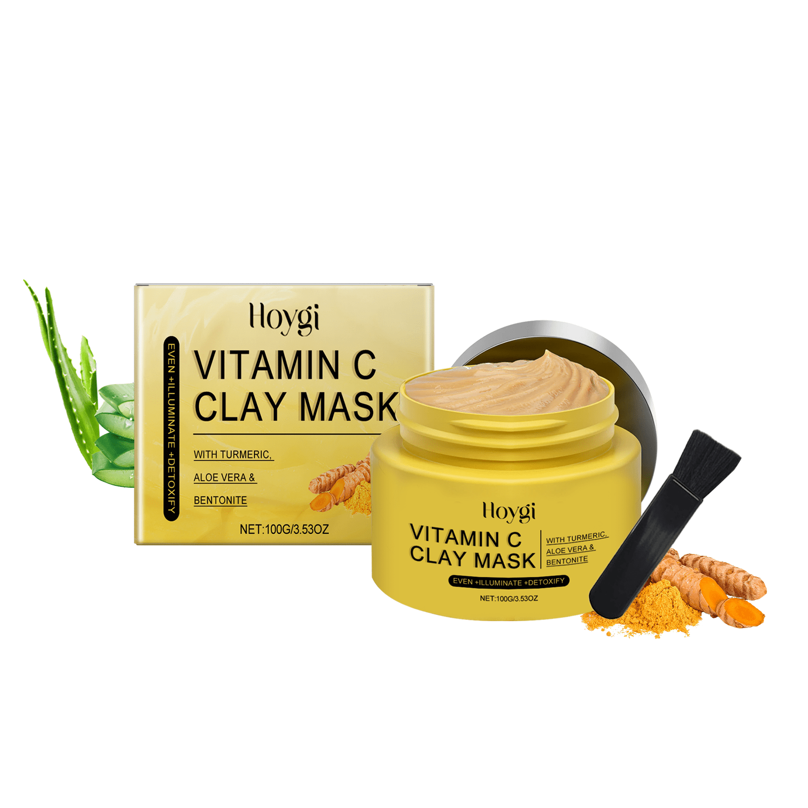 Vitamin C Turmeric Mud Mask - Brightening, Anti-Aging, Deep Cleansing ...