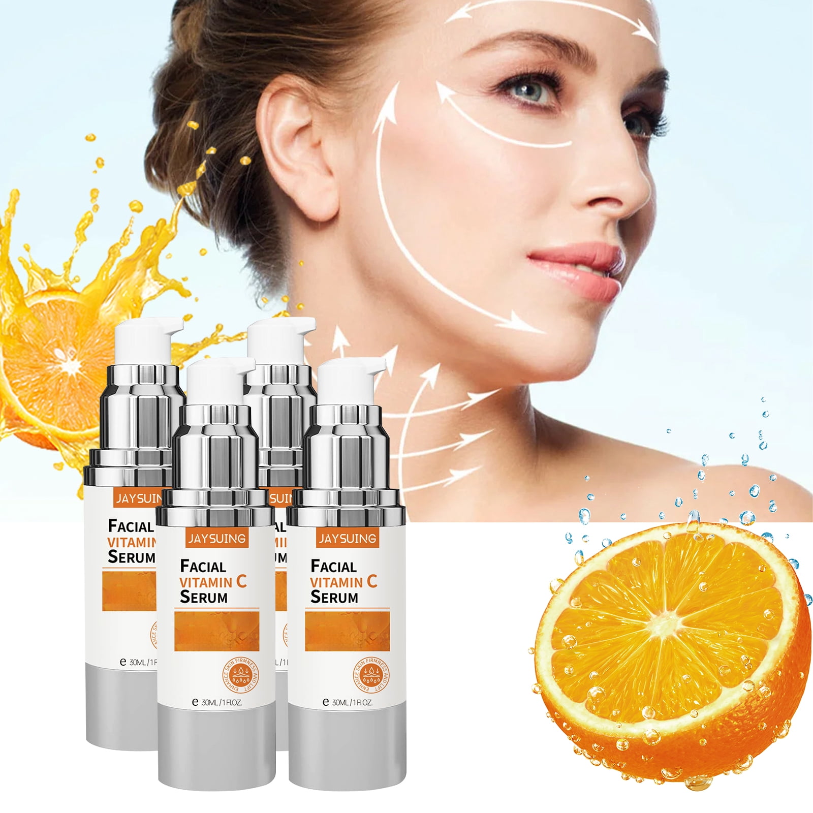 Vitamin C And Vitamin E 2-in-1 Moisturizing Facial Serum, Brightens ...