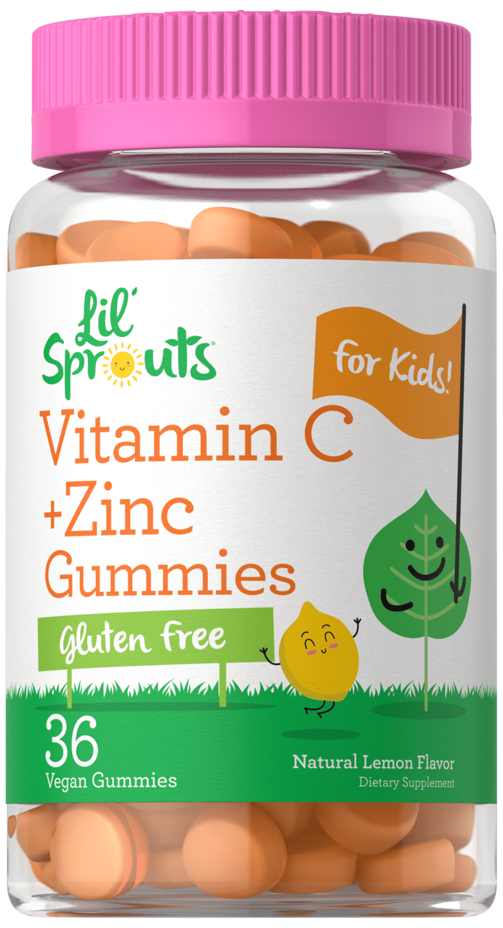 Vitamin C and Zinc Gummies for Kids | 36 Count | Vegan Supplement | By Lil' Sprouts - Walmart.com
