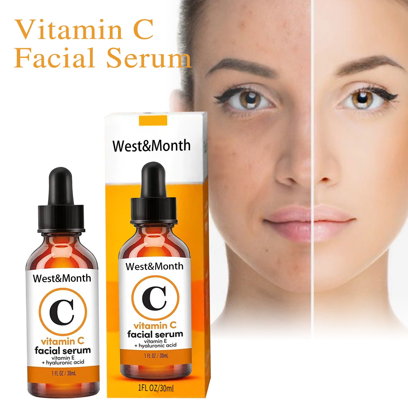 Vitamin C facial serum, anti-aging, lightens facial spots, wrinkles and ...