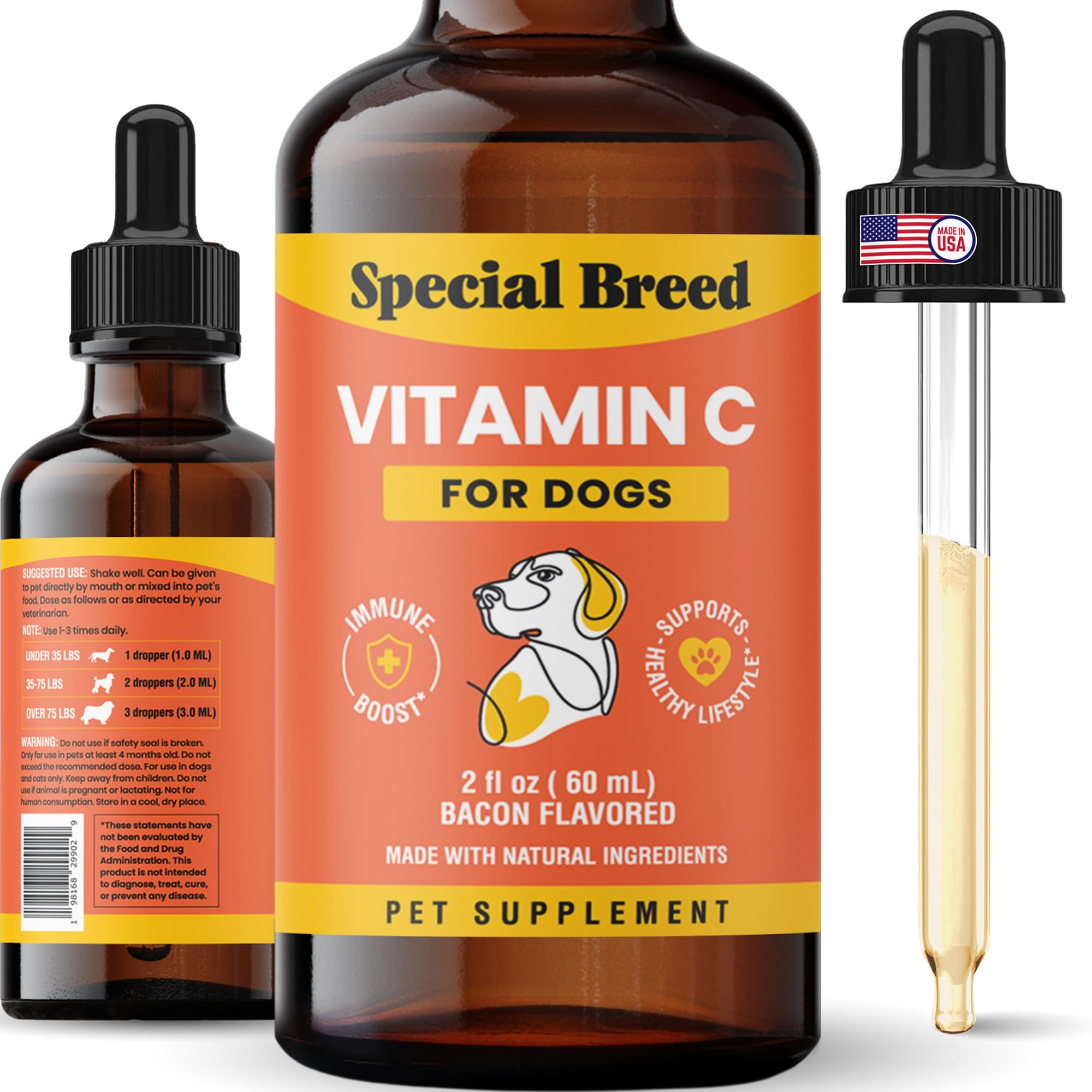Vitamin C for Dog-s, Helps Support Immune System, Vitamin C Liquid ...