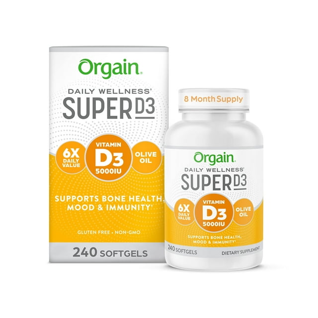 Vitamin D3 5,000IU (125mcg) for Immune Support, Bone Health, and Mood ...