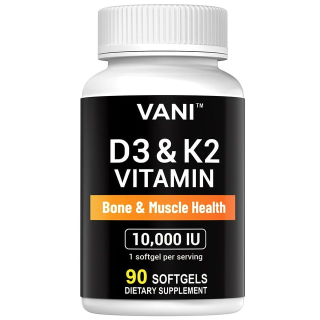 Vitamin D3+K2 10 000 IU - 3 Month Supply HIGH Potency - Immune & Joint ...