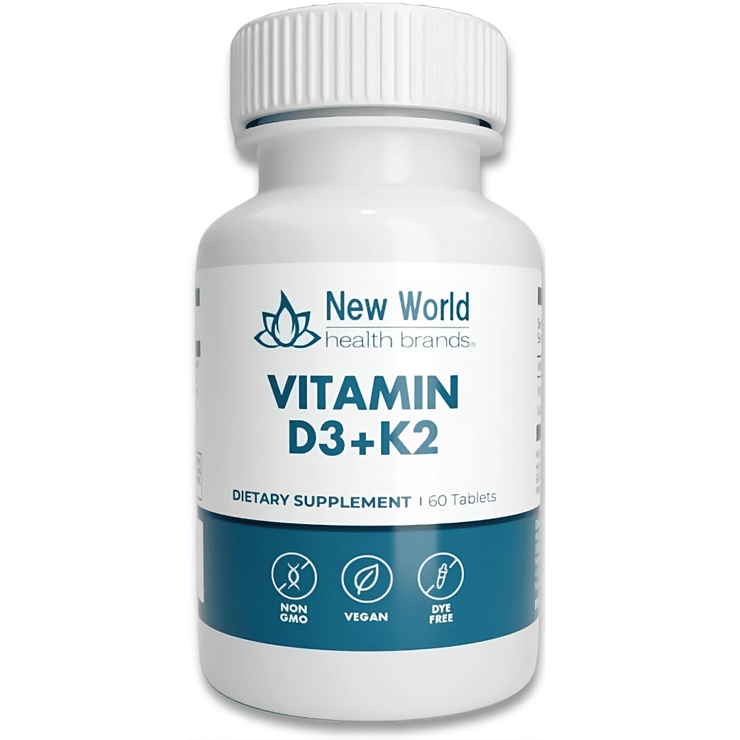Vitamin D3 + K2 - Bone & Heart Support | New World Health Brands - Walmart.com