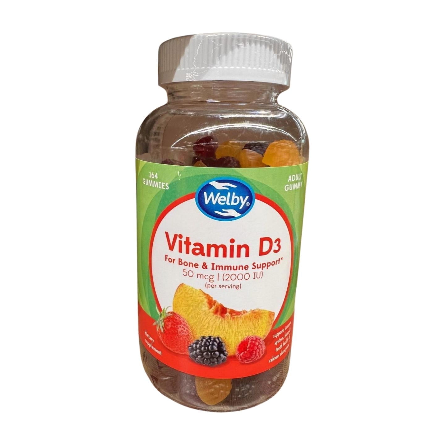 Vitamin D3 Support: Welby gummies provide 50 mcg (2000 IU) of vitamin ...