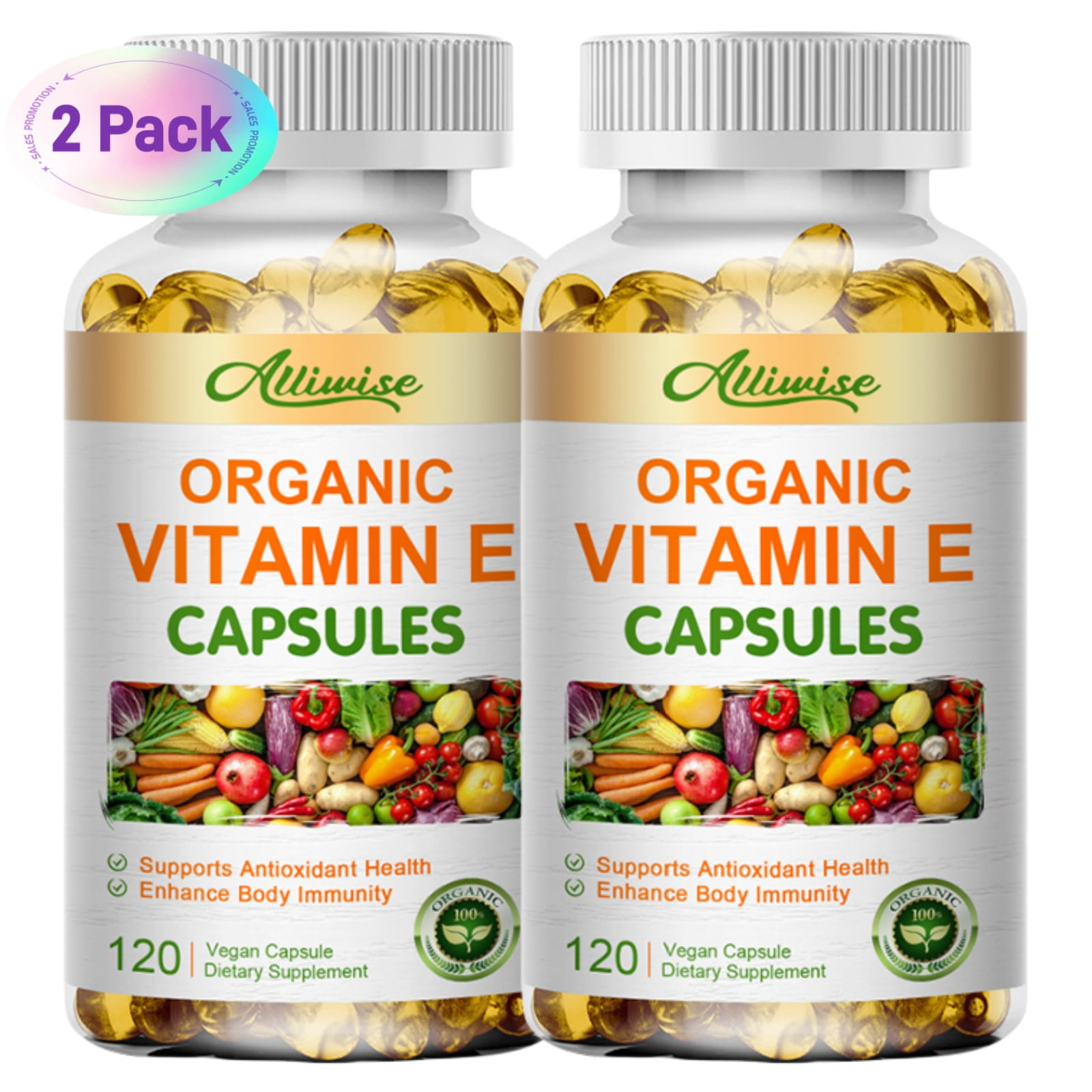 Vitamin E 1000IU Softgels, Natural Antioxidant, Skin & Immune System ...