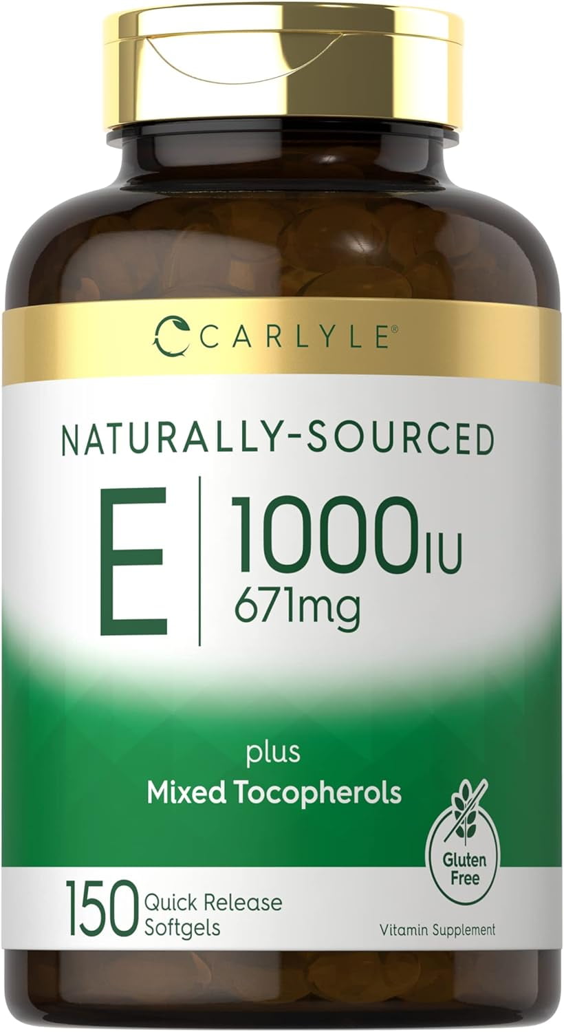Vitamin E plus Mixed Tocopherols | 1000 IU (671mg) | 120 Softgels | Non ...