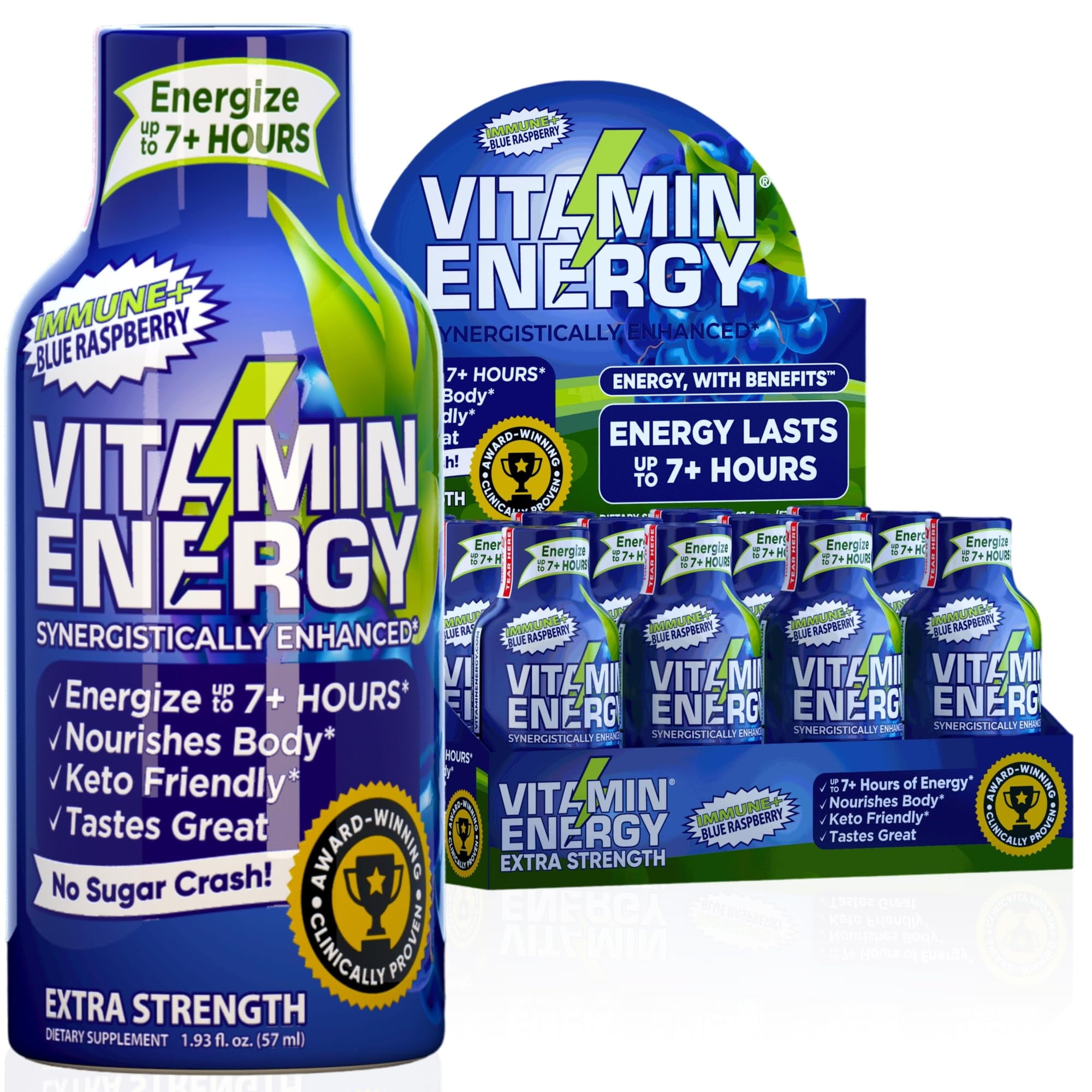 Vitamin Energy Extra Strength Energy Drink Shots | Natural Nutrients to ...