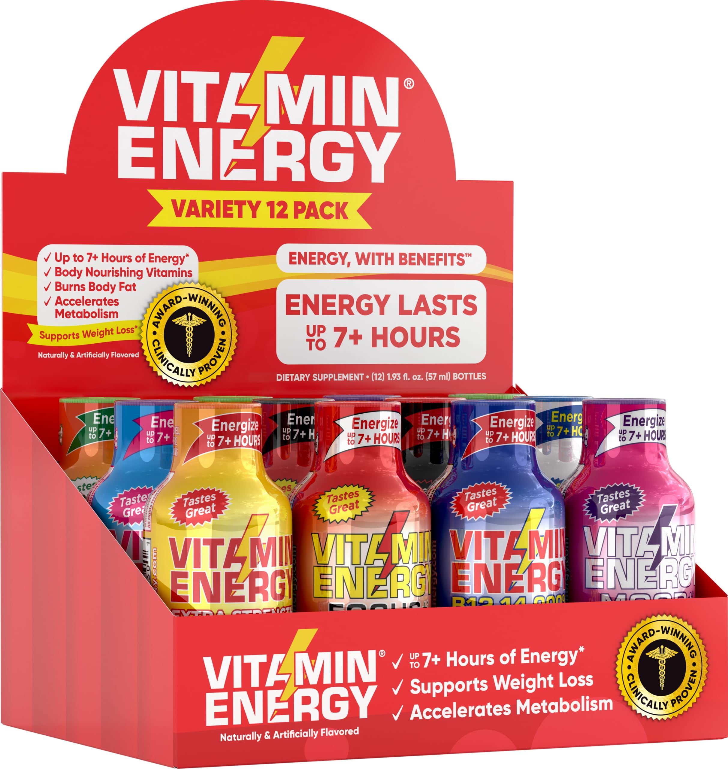 Vitamin Energy Variety, Wellness Shots, Natural Healthy Energy, Focus, Immune, & Sleep Drinks ...