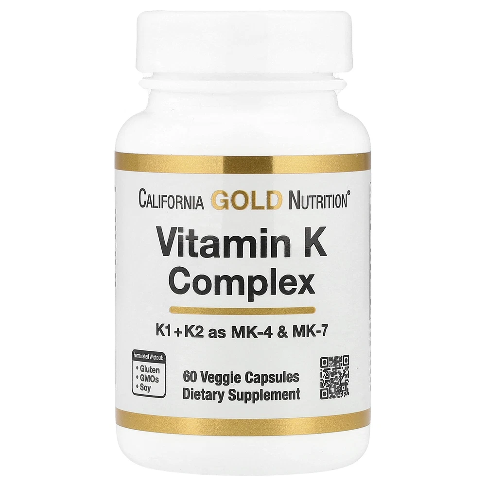 Vitamin K Complex, 120 mcg, 60 Veggie Capsules - Walmart.com